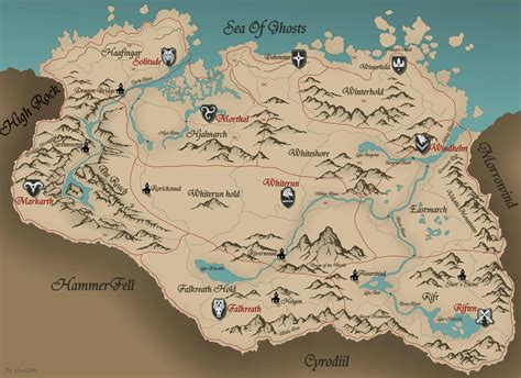 Skyrim Map Over 25 Different Maps Of Skyrim To Map Out Your Journey