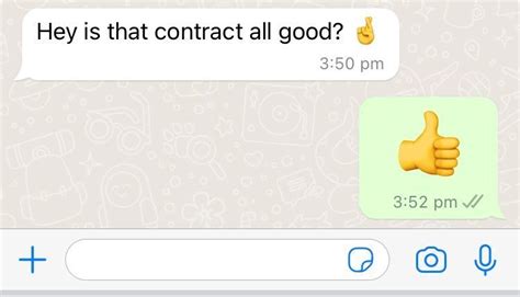 Thumbs Up Emoji A New Precedent For Contract Acceptance Hale Legal