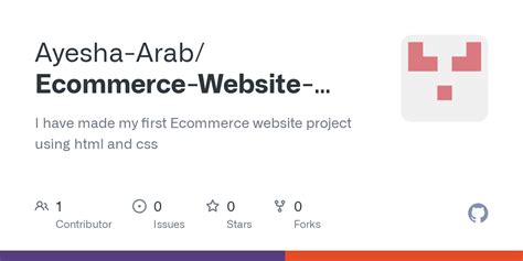 GitHub Ayesha Arab Ecommerce Website Using Html Css I Have Made My