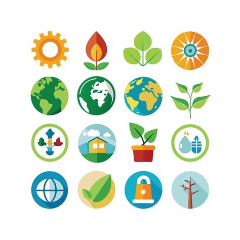 Environment And Sustainability Icon Set Illustration 47570497 Vector