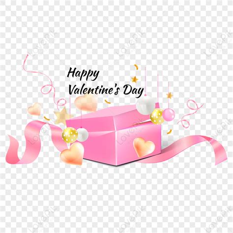 발렌타인 데이 선물 상자 리본 축하심장벽지 Png 일러스트 무료 다운로드 Lovepik