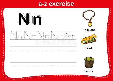 Alphabet A Z Exercise With Cartoon Vocabulary Stock Vector Illustration Of Creature Guide