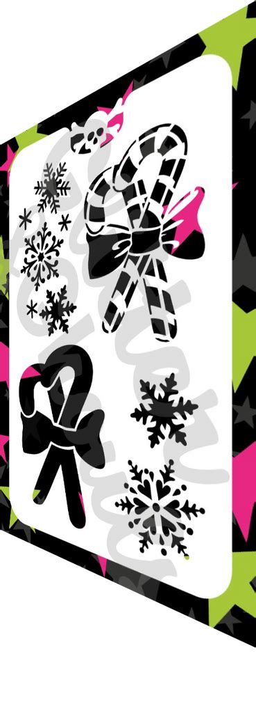 762 Shiny Candy Cane Glitter And Ghouls