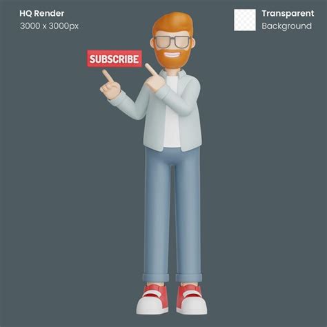 Premium Psd Subscribe 3d Illustration