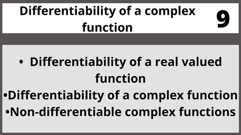Differentiability Of A Complex Functioncomplex Analysis In Hindi Urdu Mth324lecture 09 Youtube