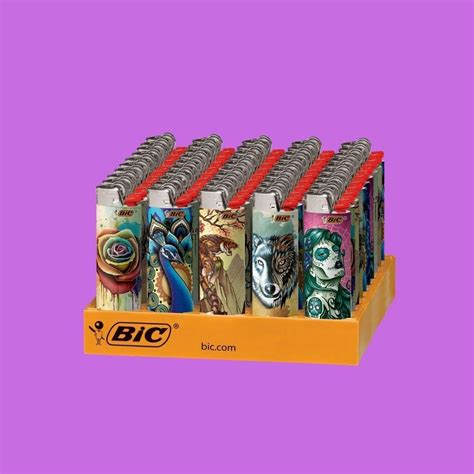Bic Special Edition Tattoos Series Lighters 50 Count Tray Full Size