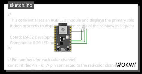 Rgb Led Ctrl Wokwi Esp Stm Arduino Simulator