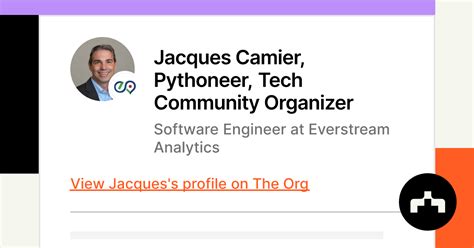 Jacques Camier Pythoneer Tech Community Organizer Software Engineer