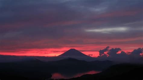 箱根大観山からの3焼けの夕景 YouTube