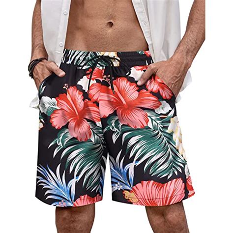 Tropical Hawaiian Swim Trunks Swimmr