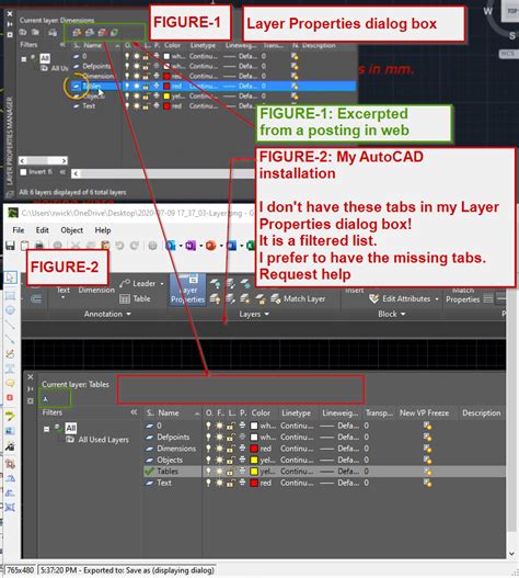 Solved Layer Properties Tabs Are Missing Autodesk Community