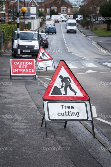 Tree Cutting Sign Stock Photo Fotogenix