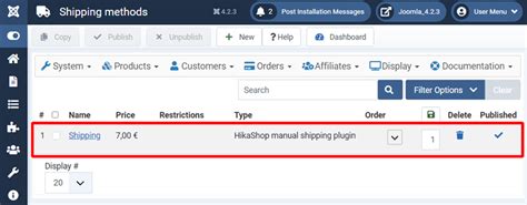Hikashop Shipping Prices Per Product Tutorial