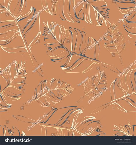 Seamless Vector Pattern Gentle Feather Texture Stock Vector Royalty