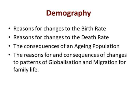 A Level Sociology Families And Households Course Summary Schemes Of