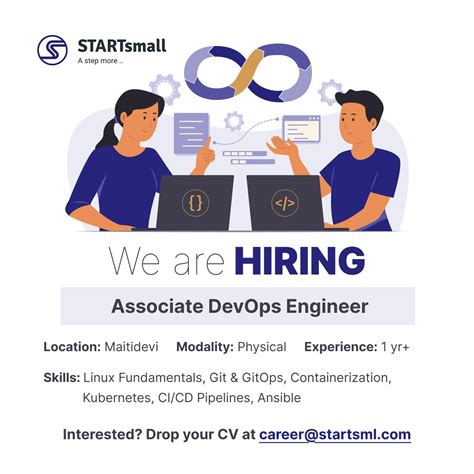 hiring devopsjobs kubernetes cloudnative opensource startsmall… start small pvt ltd