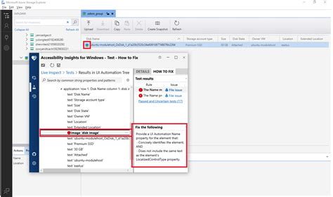 A Y Azure Tools Storage Explorer Diskinfotable Ai D Storageexplorer