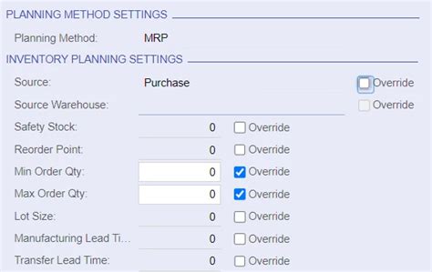 Planning Method In Item Warehouse Details Community