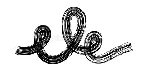 Dry Brush Mark Pencil Squiggle And Scribble Hand Drawn Vector Crayon Various Line Spiral And