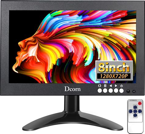 Jinswy 8 Inch Small Hdmi Monitor Security Monitor Screen