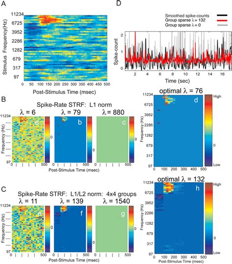 Strf Estimated From Sta And From Glm A Strf From Sta Stimulus