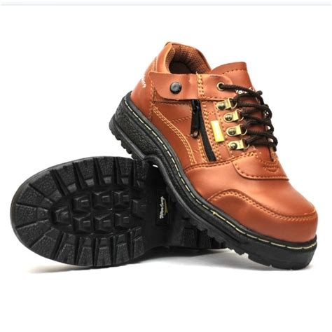 Jual WSO Sepatu Safety Ujung Besi G 08 Resleting Sepatu Pria Safety