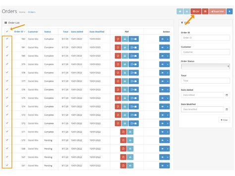 opencart orders to csv opencart tips