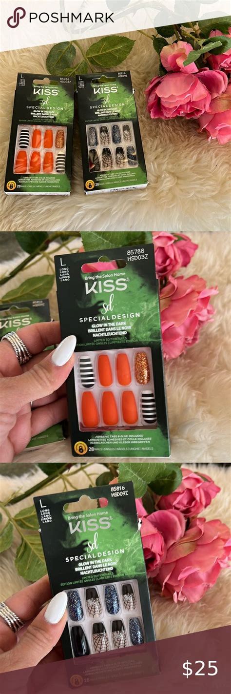 Kiss Glow In The Dark Fake Nails 🎃💅🏼