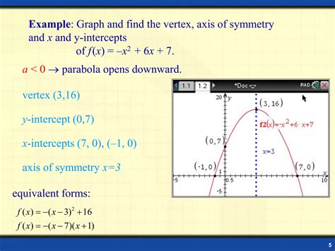 Quadratic Functions Technology Pptx