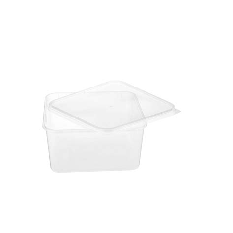 Buy 120 Pieces Clear Square Microwavable Container 2000 Ml Online In