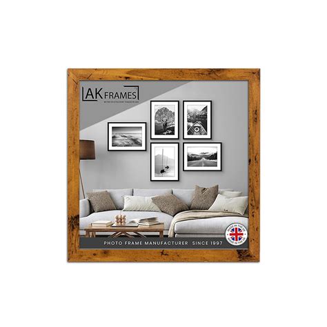 19x19 Rustic Oak Poster Frame Modern Picture Frame For Wall Art