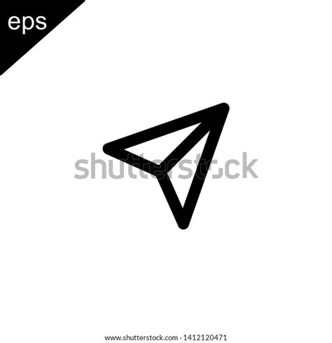 Send Button Icon Line Outline Design Stock Vector Royalty Free 1412120471 Shutterstock