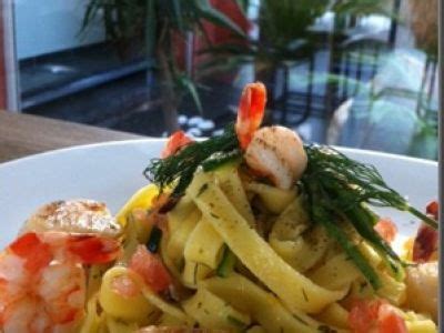 Recette de salade de pâtes noix de st jacques gambas