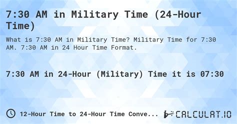 Am In Military Time Hour Time Calculatio