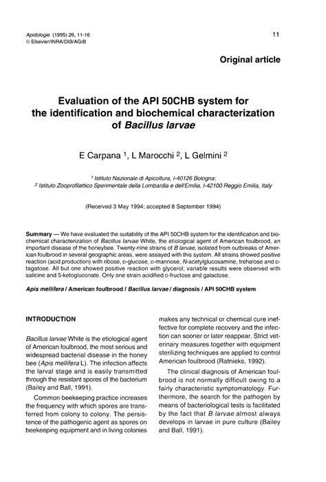 Pdf Evaluation Of The Api 50chb System For The Identification And