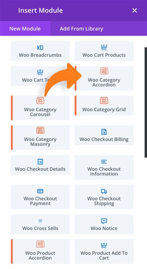 Divi Product Category Accordion Module Elegant Themes