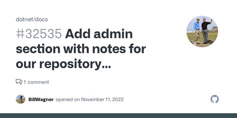 Add Admin Section With Notes For Our Repository Processes · Issue