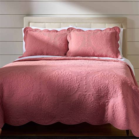 Better Homes And Gardens Paisley Medallion Cotton Quilt King Rose All