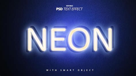Premium Psd Neon D Glow Light Text Effect Template Design