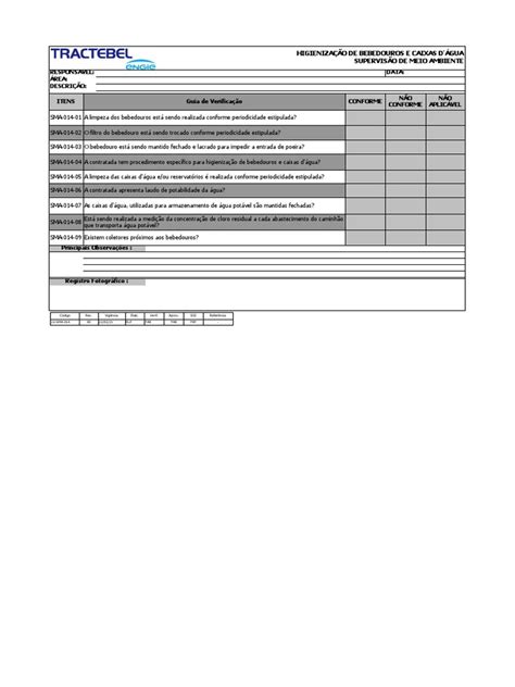 Procedimentos De Higienização De Bebedouros E Caixas Dágua Pdf