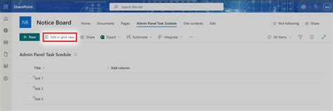 Enable Edit In Grid View Sharepoint List Guide 2024