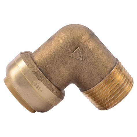 Sharkbite 3 4 In X 3 4 In Brass 90 Degree Push To Connect X Mnpt
