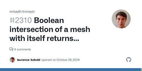Boolean Intersection Of A Mesh With Itself Returns Incorrect Results
