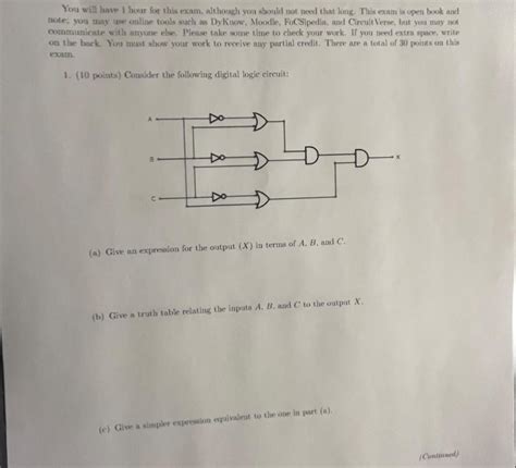 Solved D Draw A Circuit Corresponding To Your Expression In