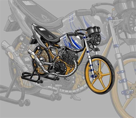 Megapro Racing Vector Seni Sepeda Desain Decal Sepeda Balap