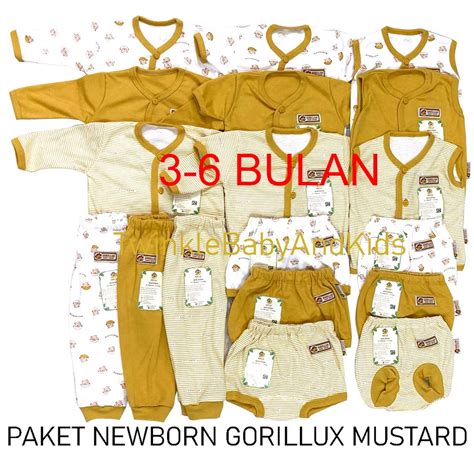 Jual FLUFFY PAKET BAJU BAYI NEWBORN 3 6 BULAN SERIES PAKET GORILLUX