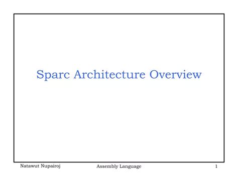 ppt assembly language sparc cpu architecture overview powerpoint