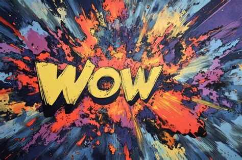 Comic Book Style Explosion With Wow Stock Image Image Of Word Dialog