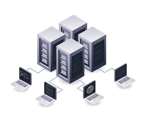 Premium Vector Computer Data Network Server Technology Infographics