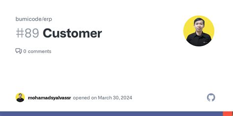 customer · issue 89 · bumicode erp · github